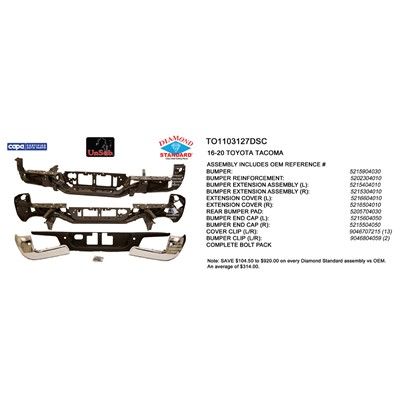 2023 Toyota Tacoma Step Bumper Assembly Bumpers&Related Parts ...